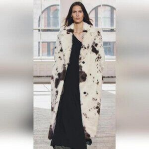 Zara | Jackets & Coats | Zara Faux Fur Animal Print Coat Zw Collection | Poshmark